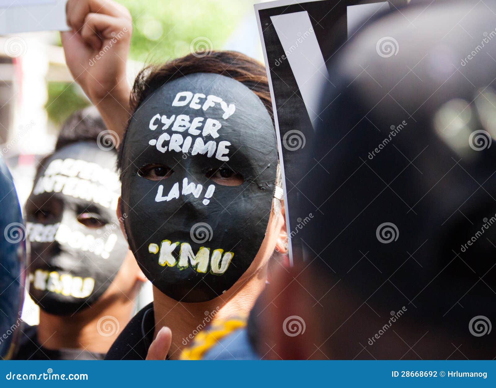 Internet Freedom Law Protest in Manila, Philippines Editorial ...