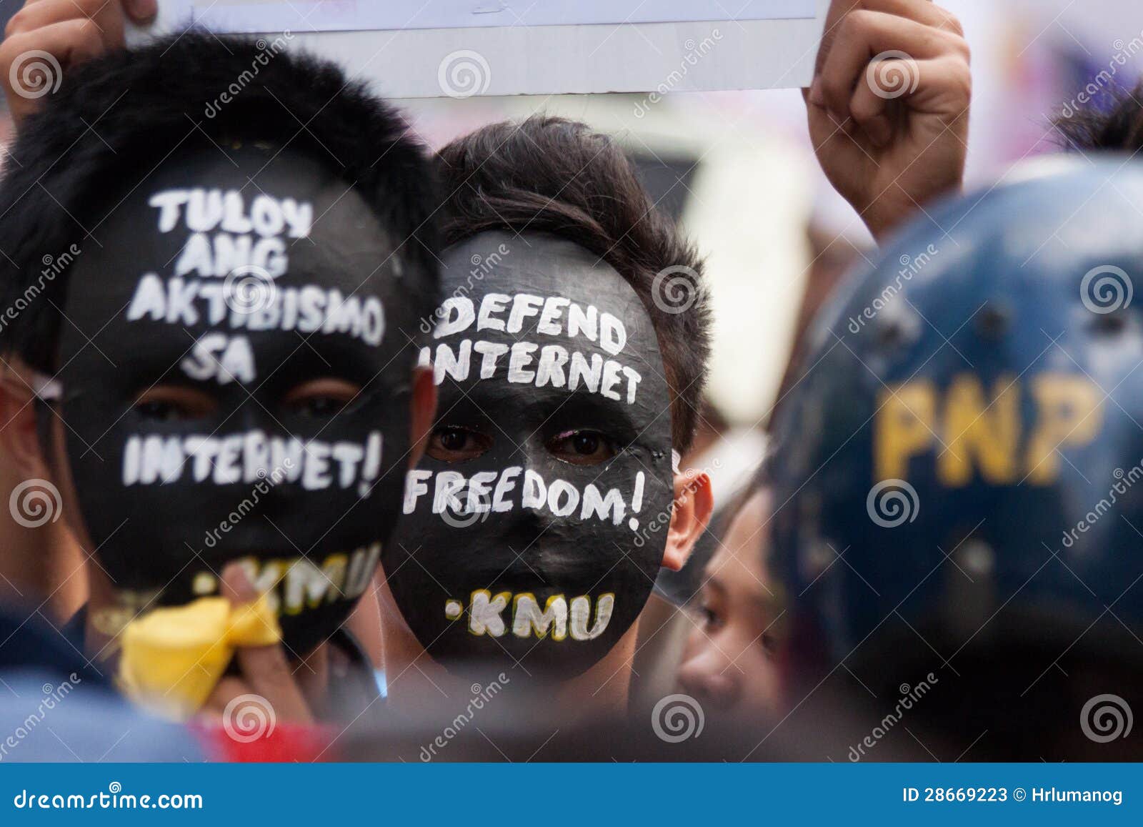 Internet Freedom Law Protest in Manila, Philippines Editorial Stock ...