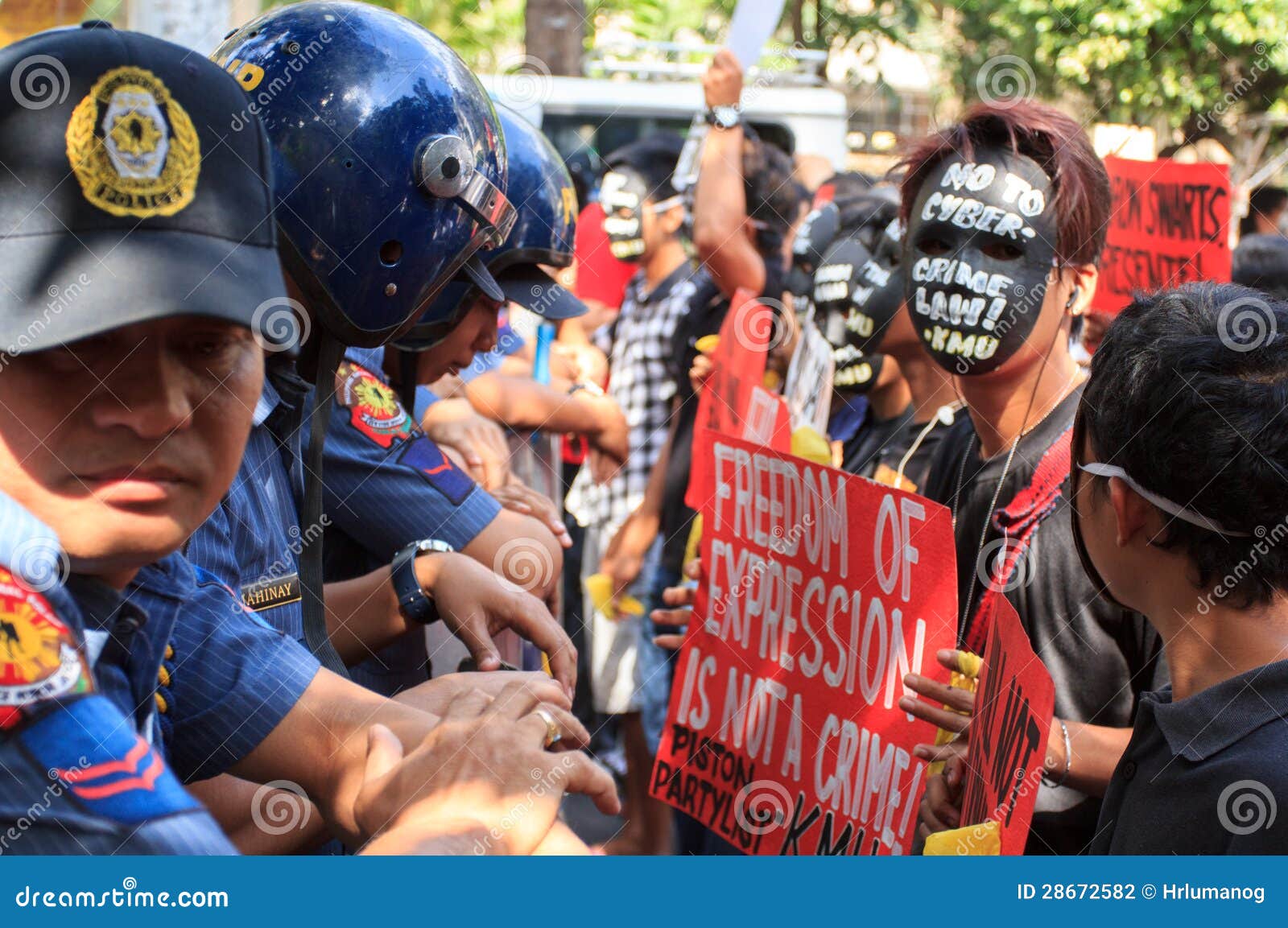 Internet Freedom Law Protest in Manila, Philippines Editorial ...