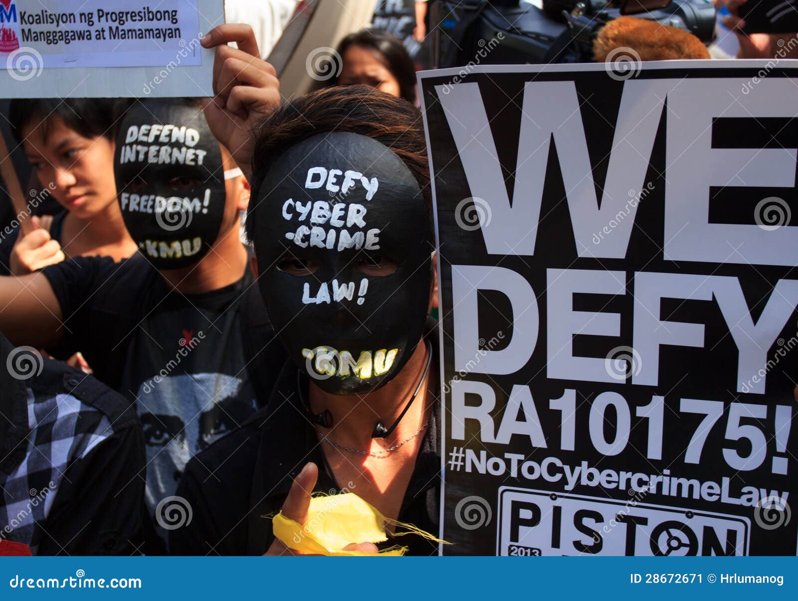 Internet Freedom Law Protest in Manila, Philippines Editorial Photo ...