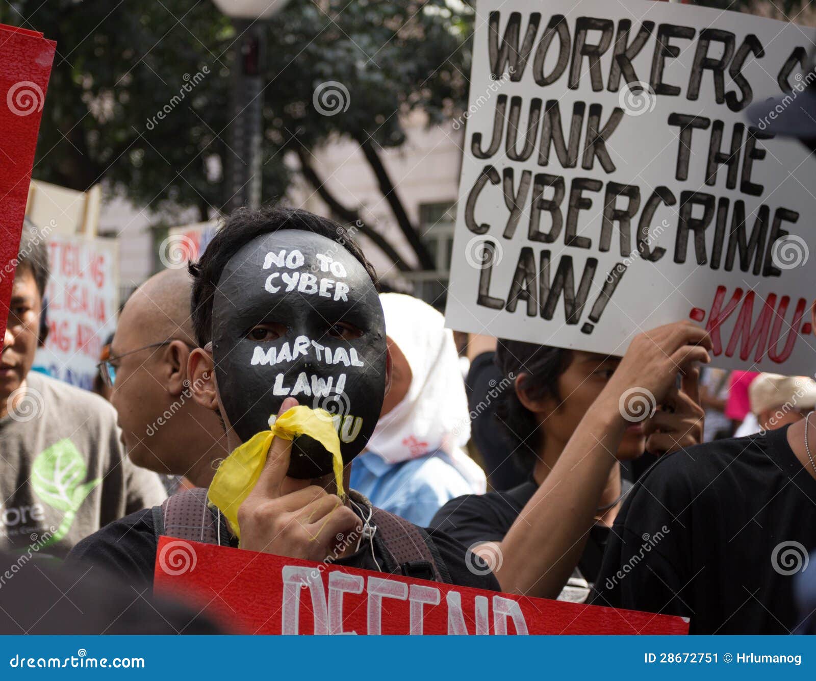 Internet Freedom Law Protest in Manila, Philippines Editorial Photo ...