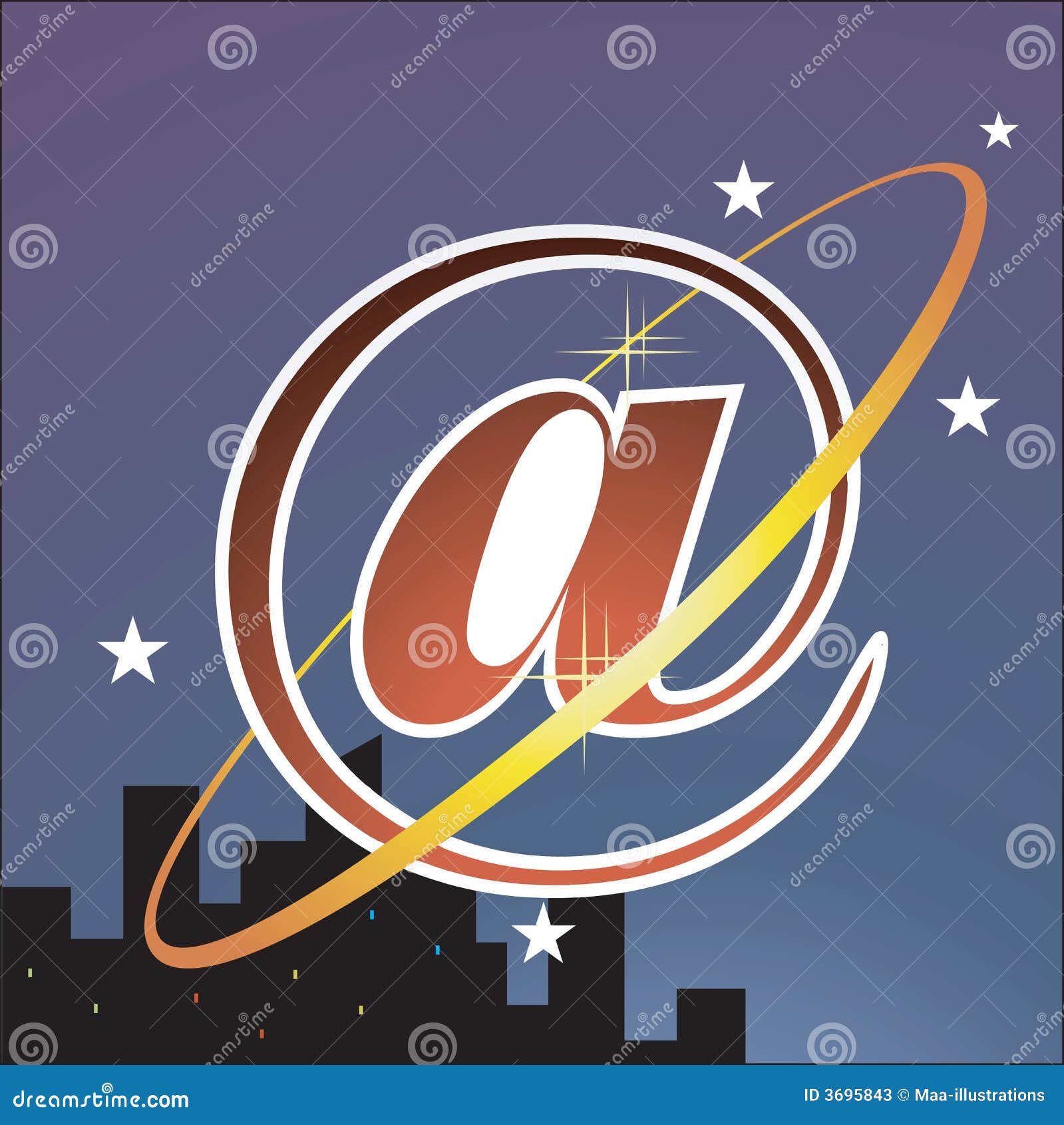 Internet galaxy stock vector. Illustration of silhouette - 3695843