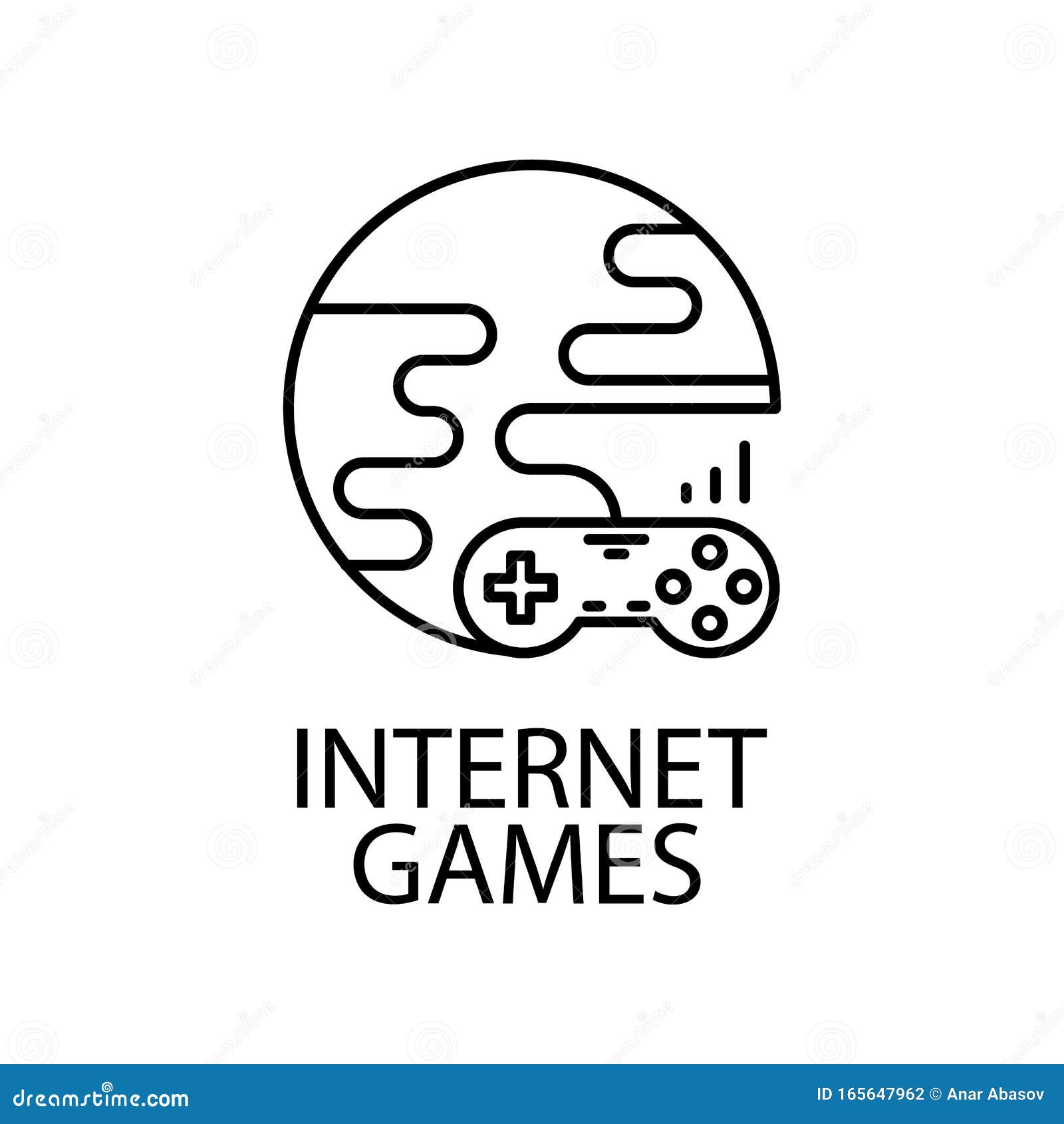 Internet Games Outline Icon. Element of Gaming Outline Icon for Mobile ...
