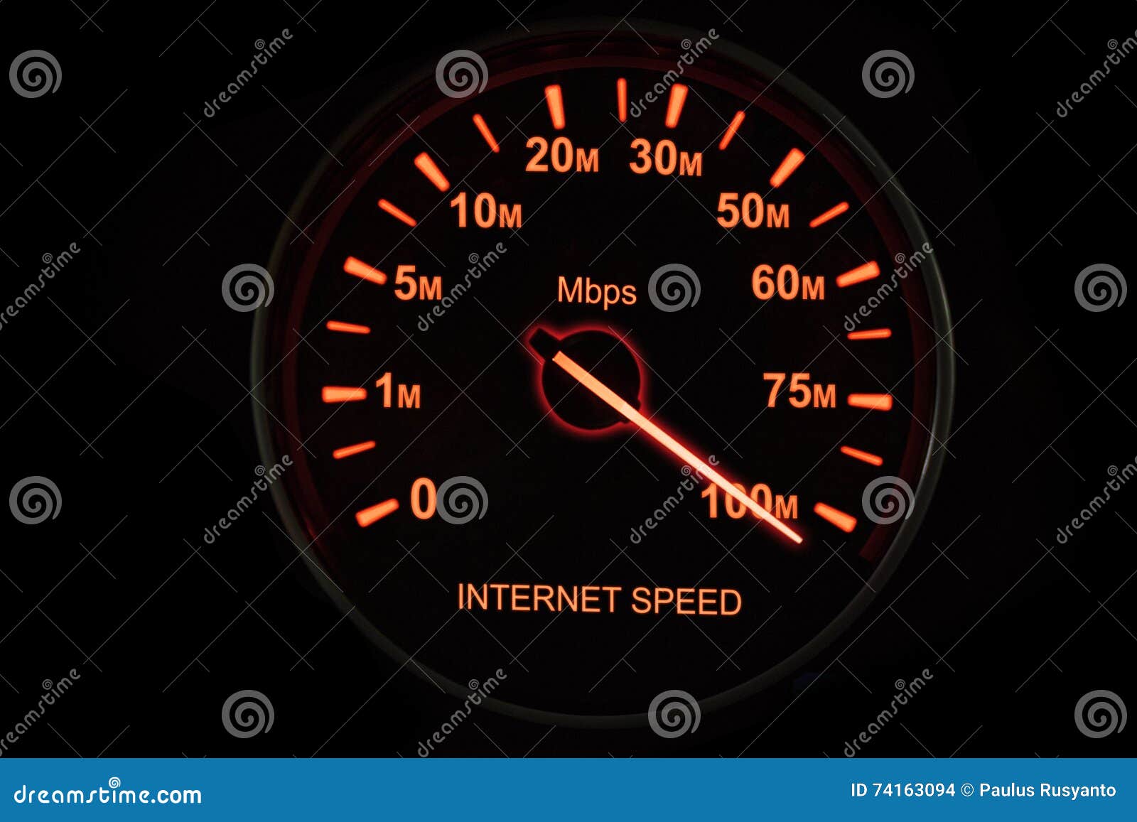 Internet-Geschwindigkeitstest Mit Geschwindigkeitsmesser Stockfoto ...