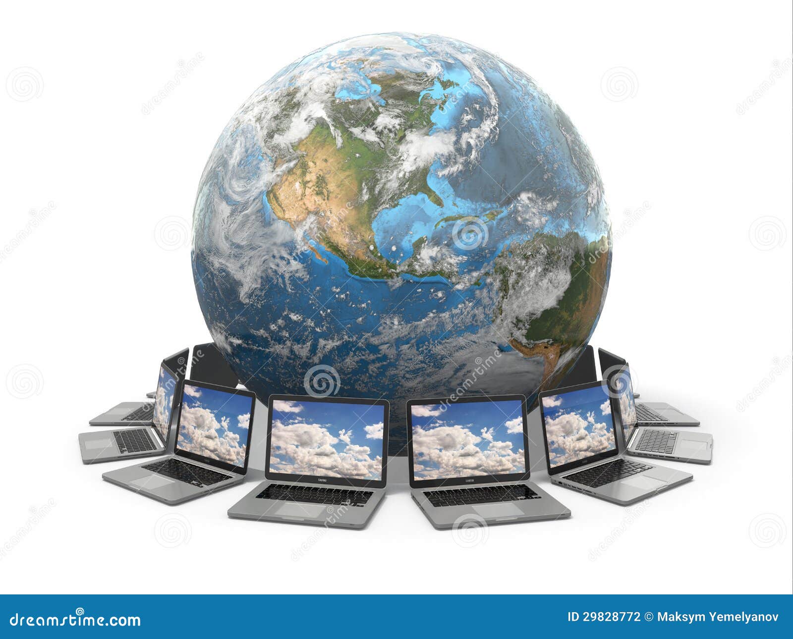 Internet And Global Connections Map. Cartoon Vector | CartoonDealer.com ...