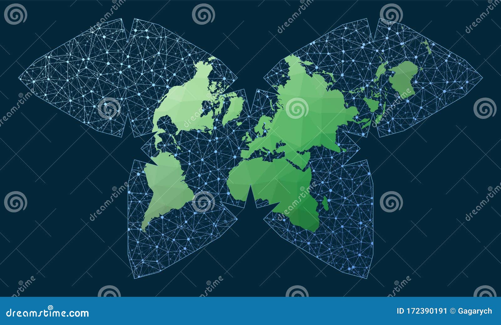 Internet and Global Connections Map. Stock Vector - Illustration of ...