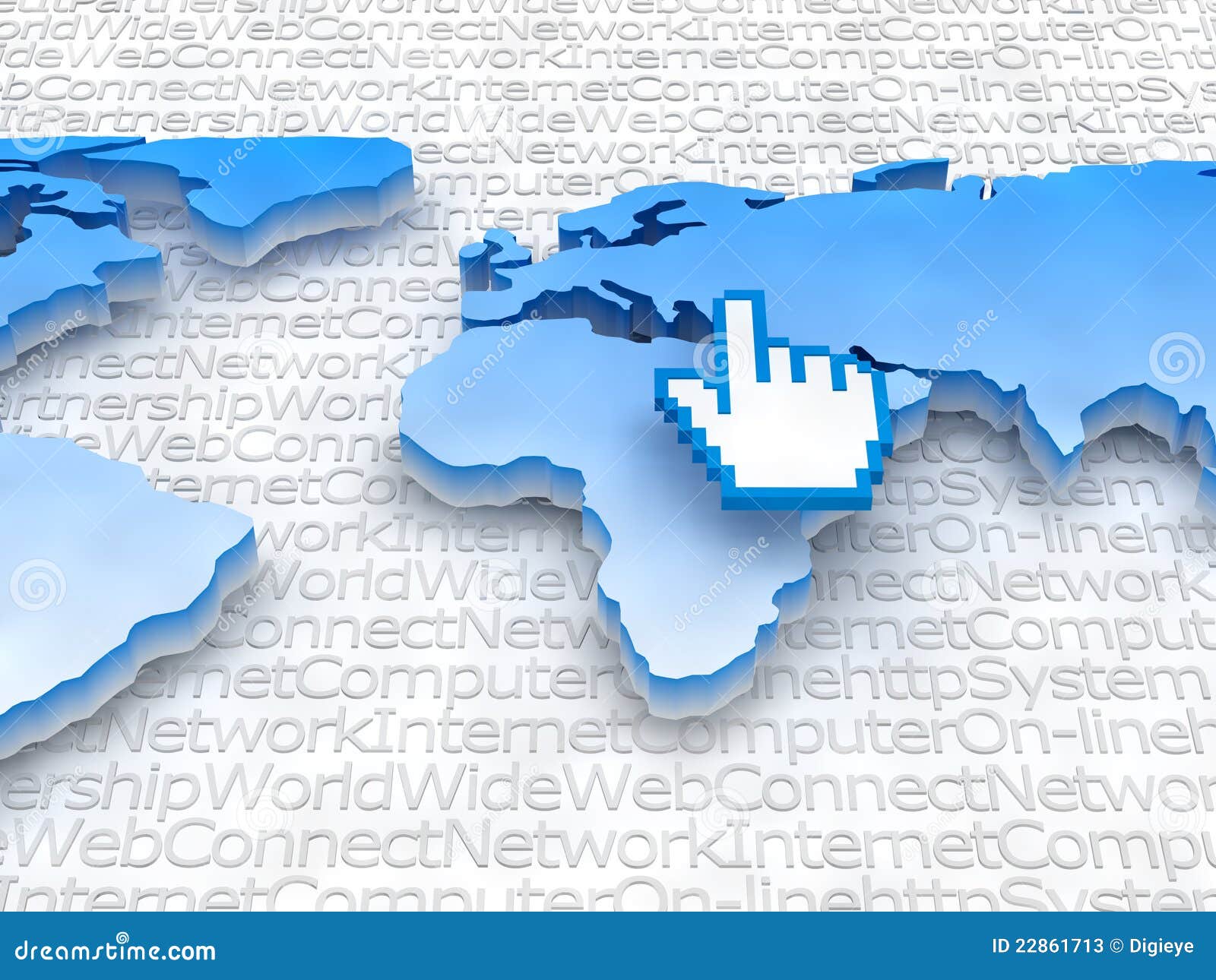 Internet - Global network stock illustration. Illustration of world ...