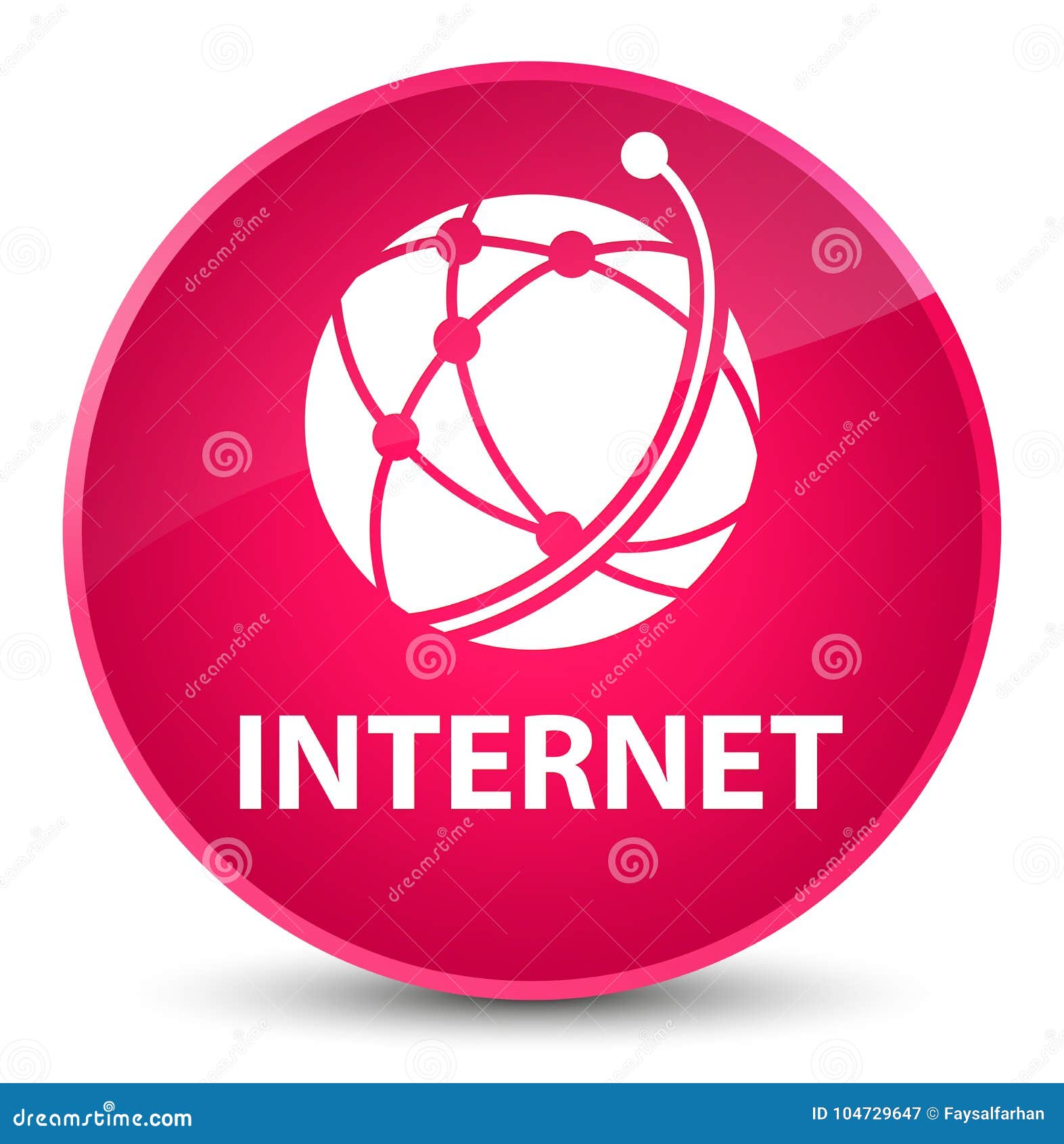 Internet (global Network Icon) Elegant Pink Round Button Stock ...