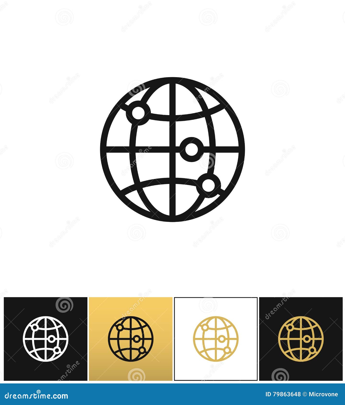 Internet Globe Earth World Vector Icon Stock Vector - Illustration of ...