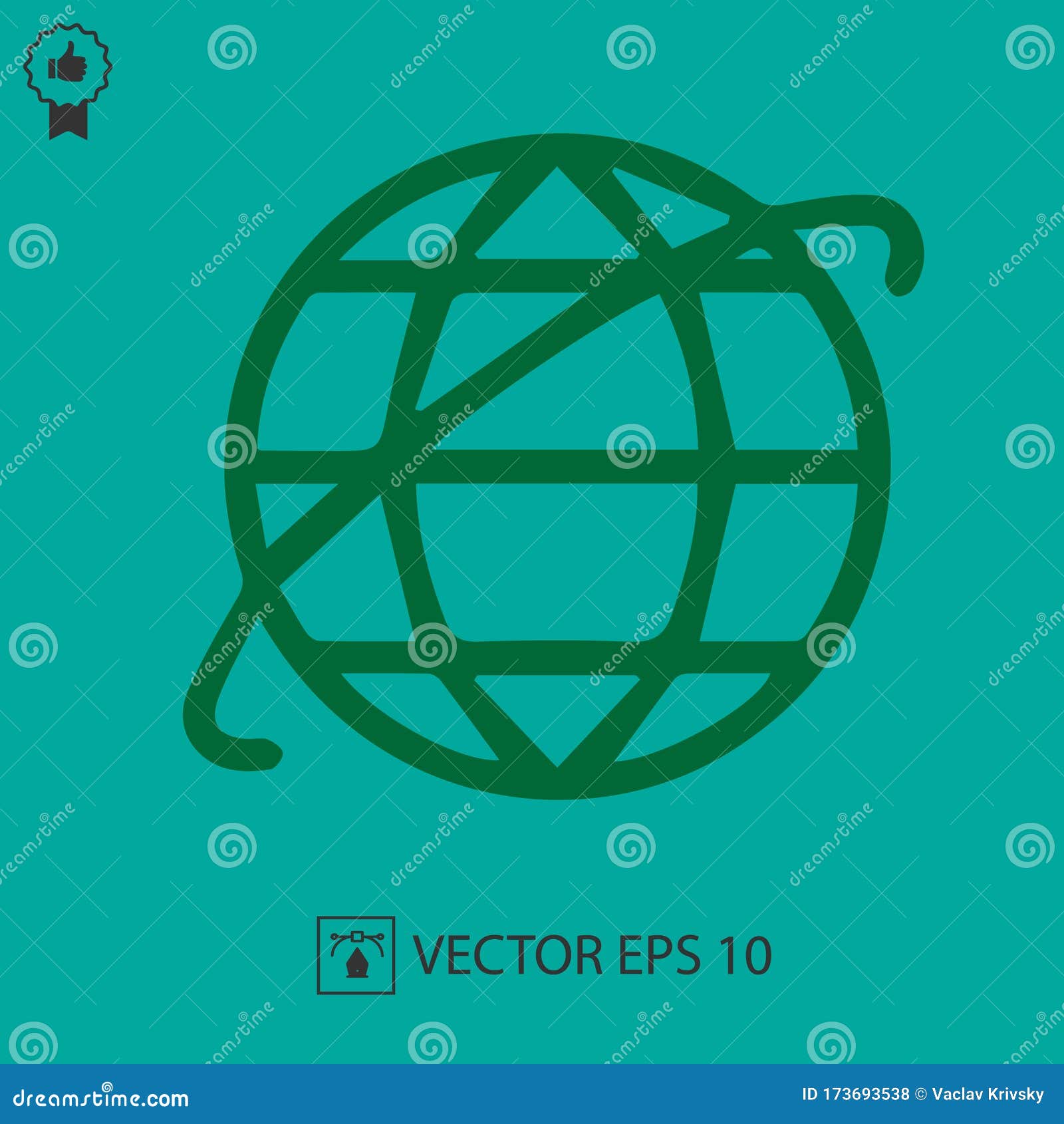 Internet Globe Vector Icon Eps 10 Stock Vector - Illustration of icon ...