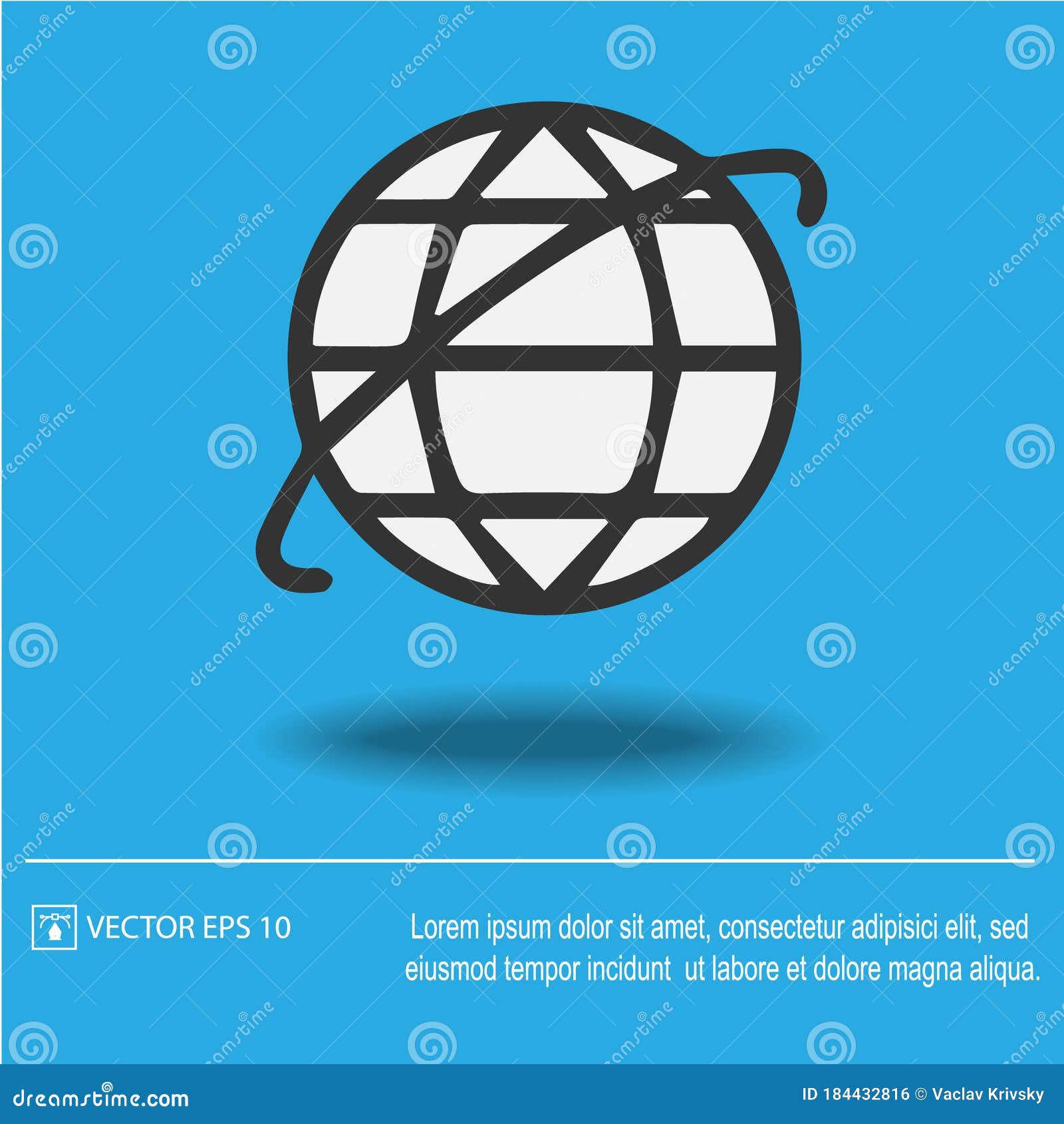 Internet Globe Vector Icon Eps 10. Web Symbol Stock Vector ...