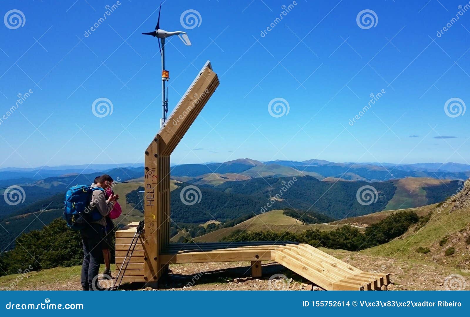 Internet Help Station at the Highest Point of the Atlantic Pyrenees ...