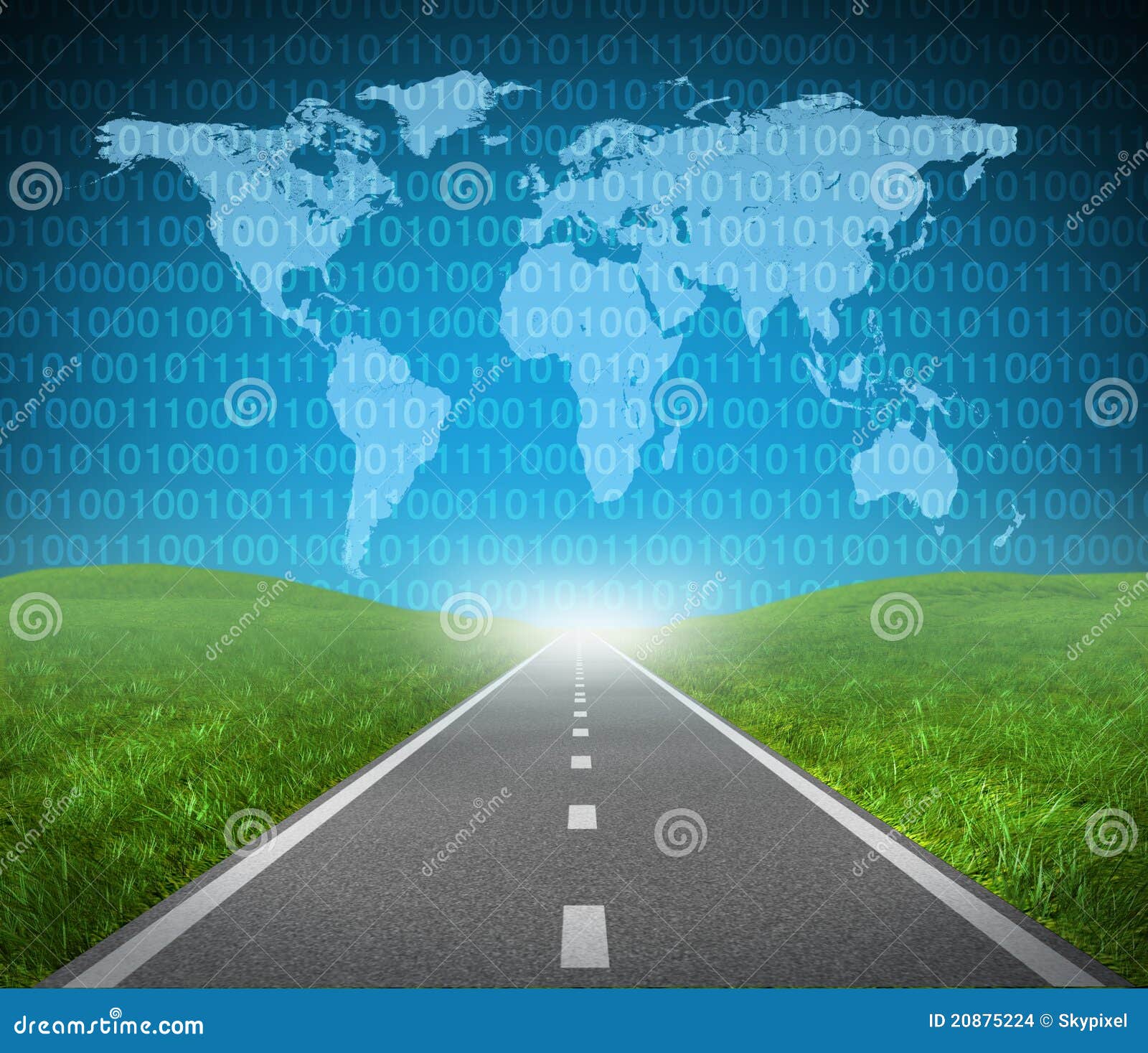 Internet highway stock illustration. Illustration of continents - 20875224