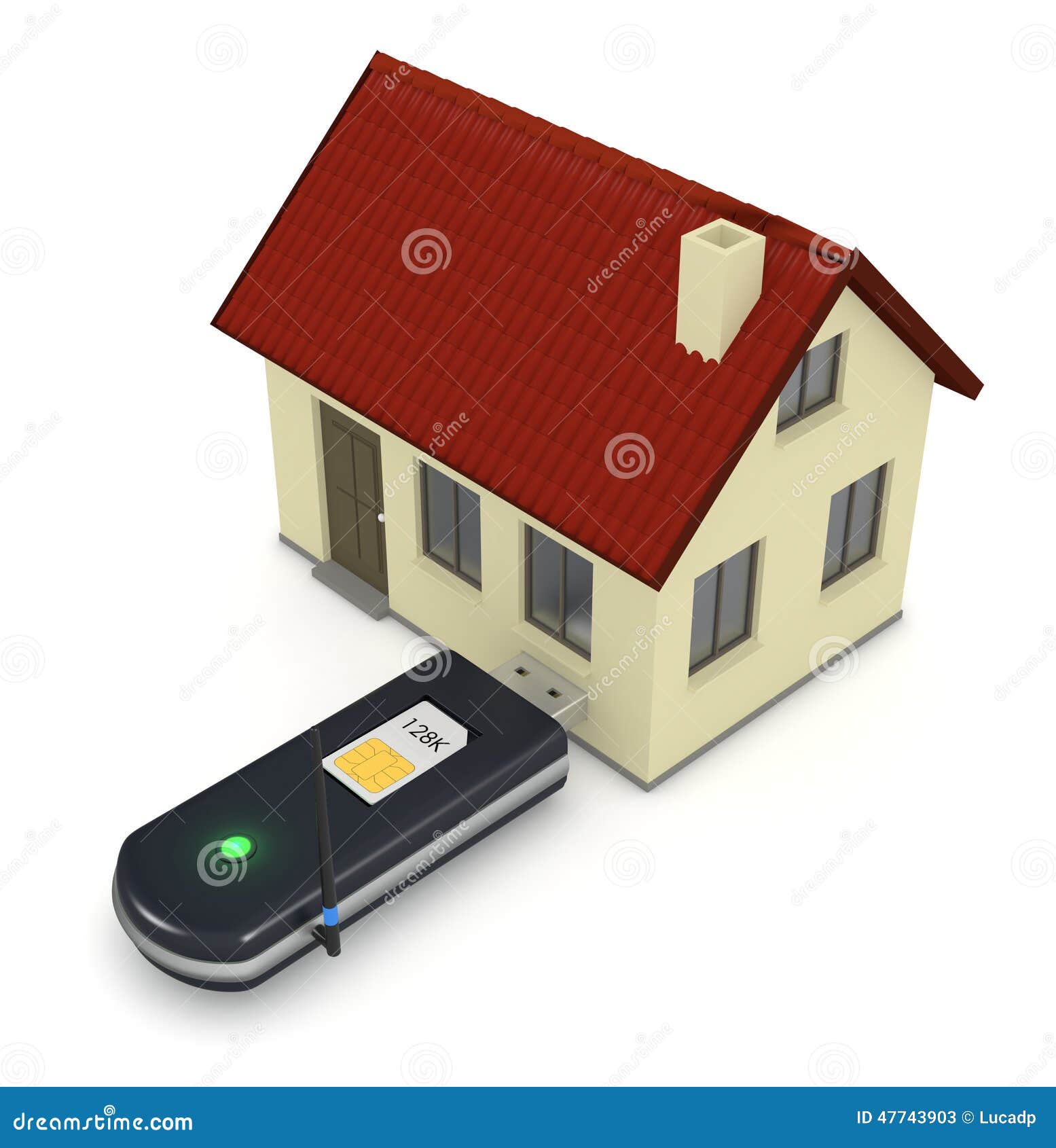 Internet at home stock illustration. Illustration of modem - 47743903