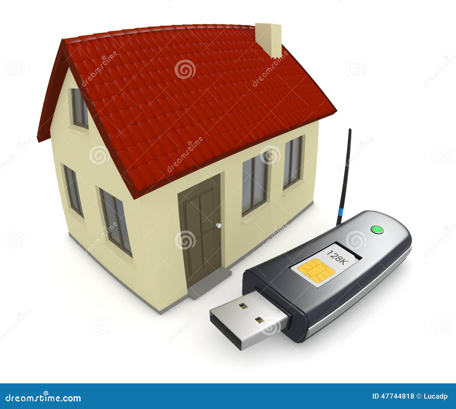 Internet at home stock illustration. Illustration of close - 47744818