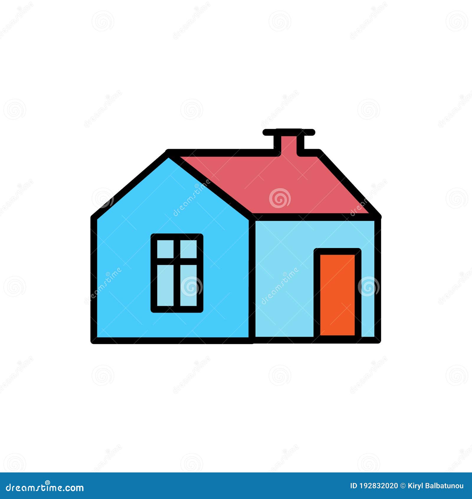 Internet Homepage Symbol - Detailed Icon of Blue House Stock Vector ...