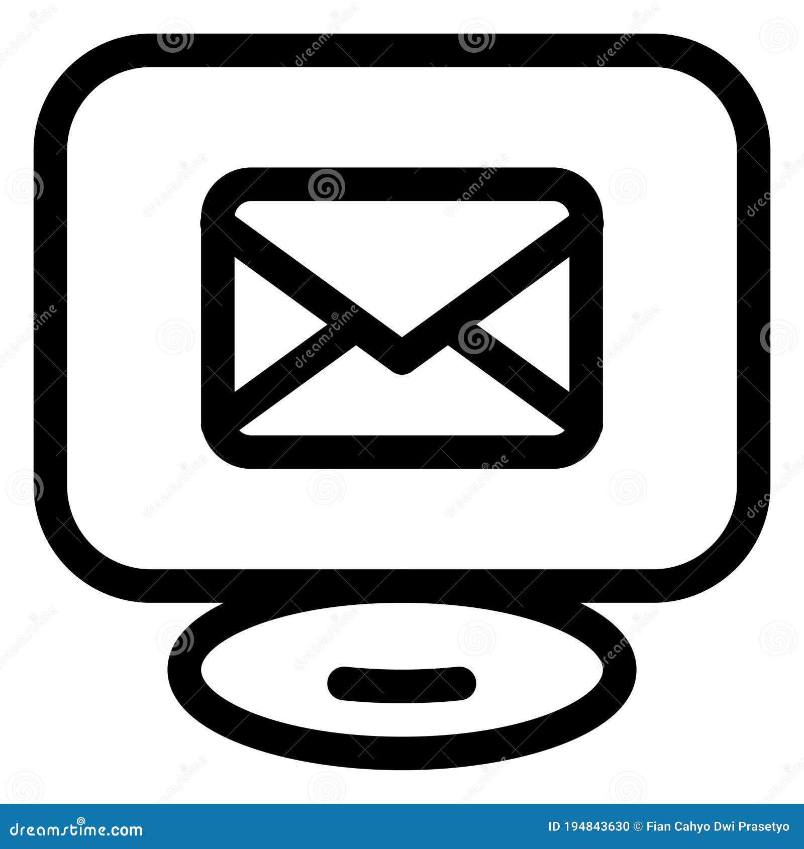 Internet Icon Black and White Stock Vector - Illustration of market ...