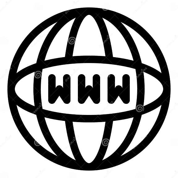 Internet Icon Black and White Stock Vector - Illustration of media, shape: 194843702