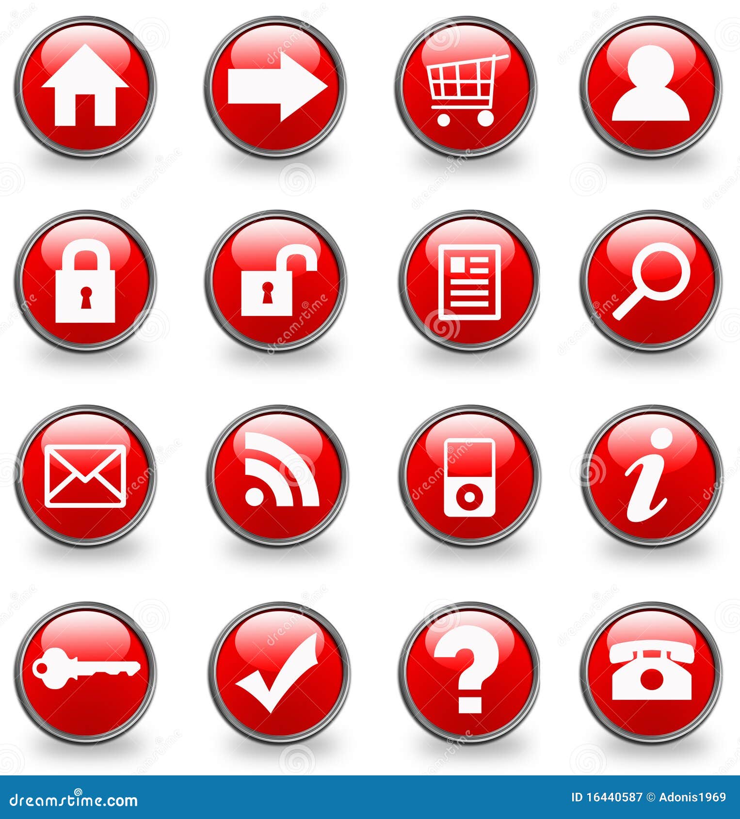 Internet icon buttons stock illustration. Illustration of colour - 16440587