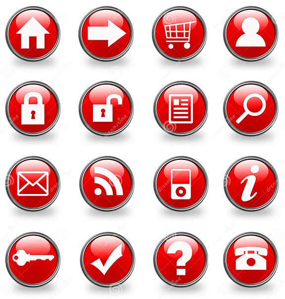 Internet icon buttons stock illustration. Illustration of colour - 16440587