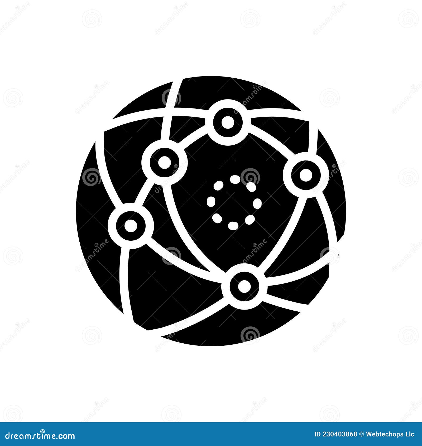 Black Solid Icon for Internet, Computer Network and Cyberspace Stock ...
