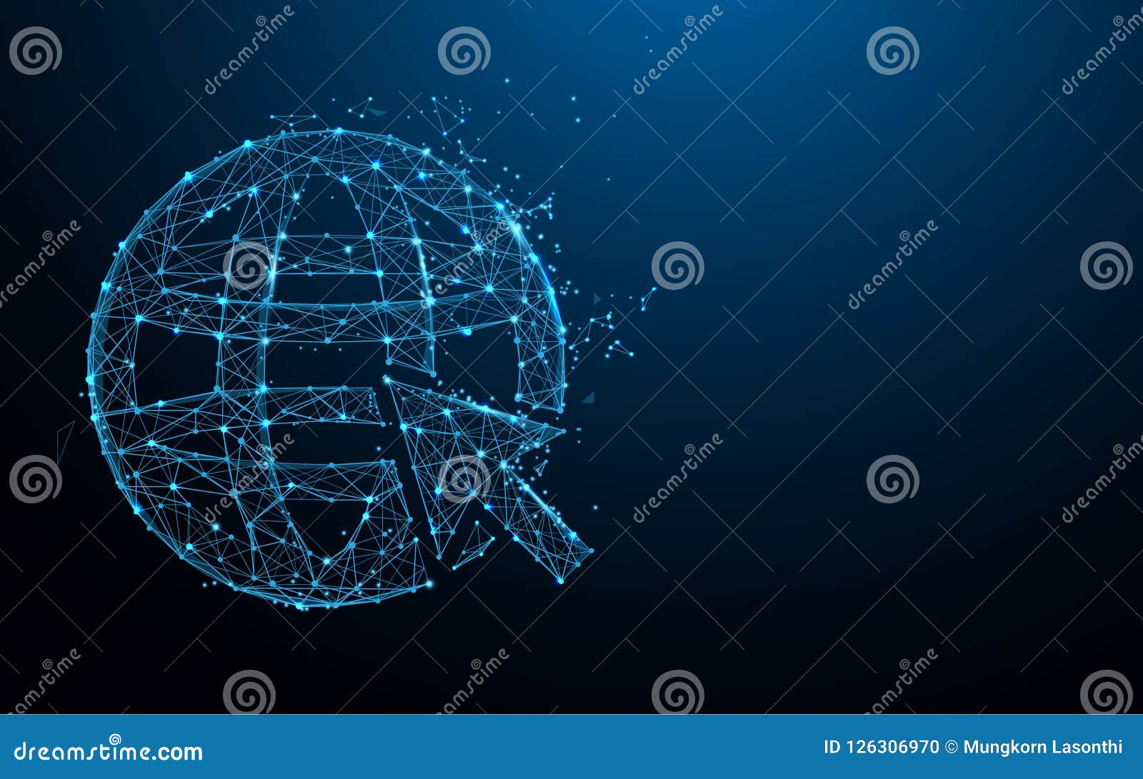 Internet Icon Form Lines, Triangles and Particle Style Design Stock ...