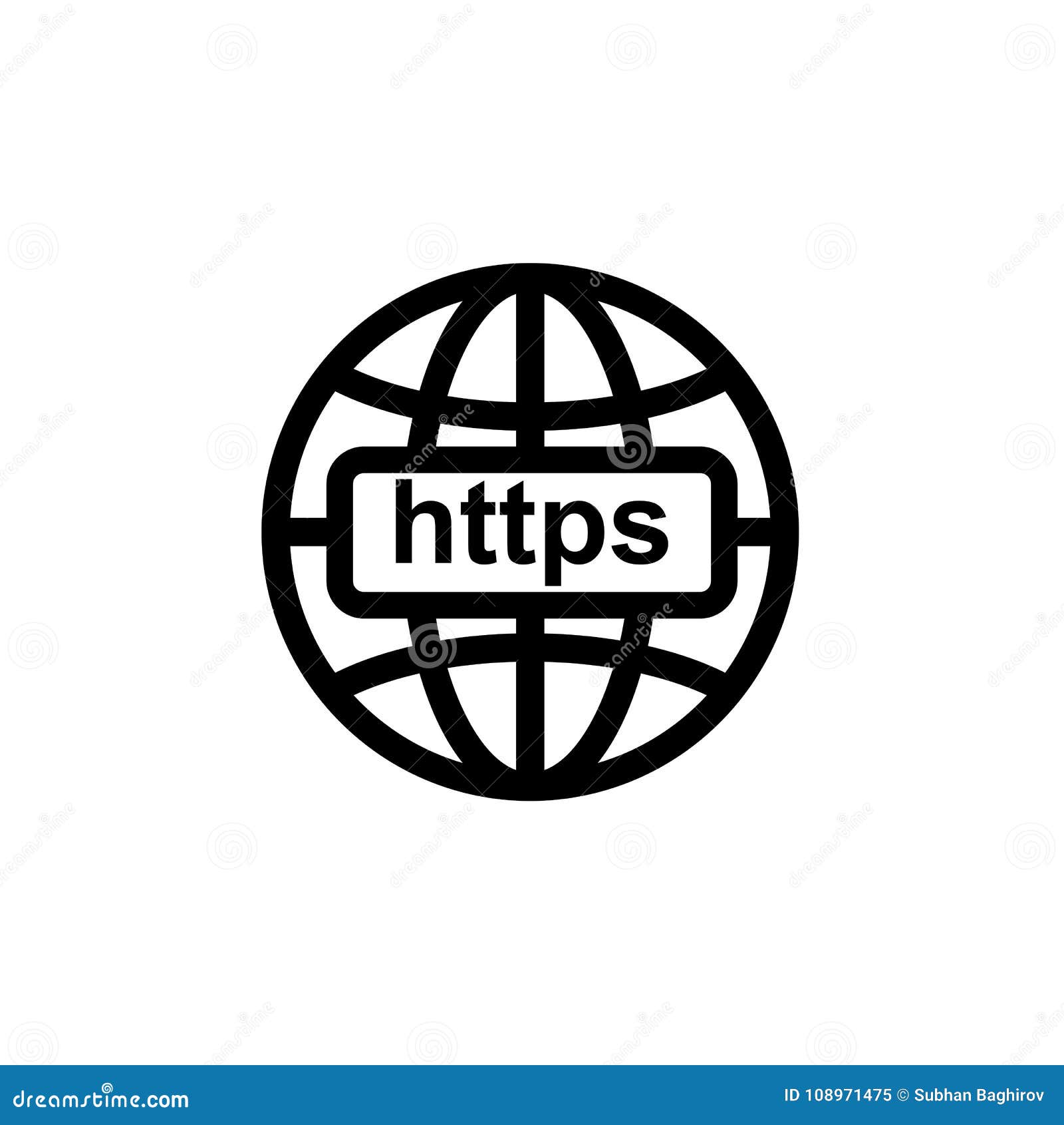 Internet Icon. Go To Web Secured Vector Illustration Stock Vector ...