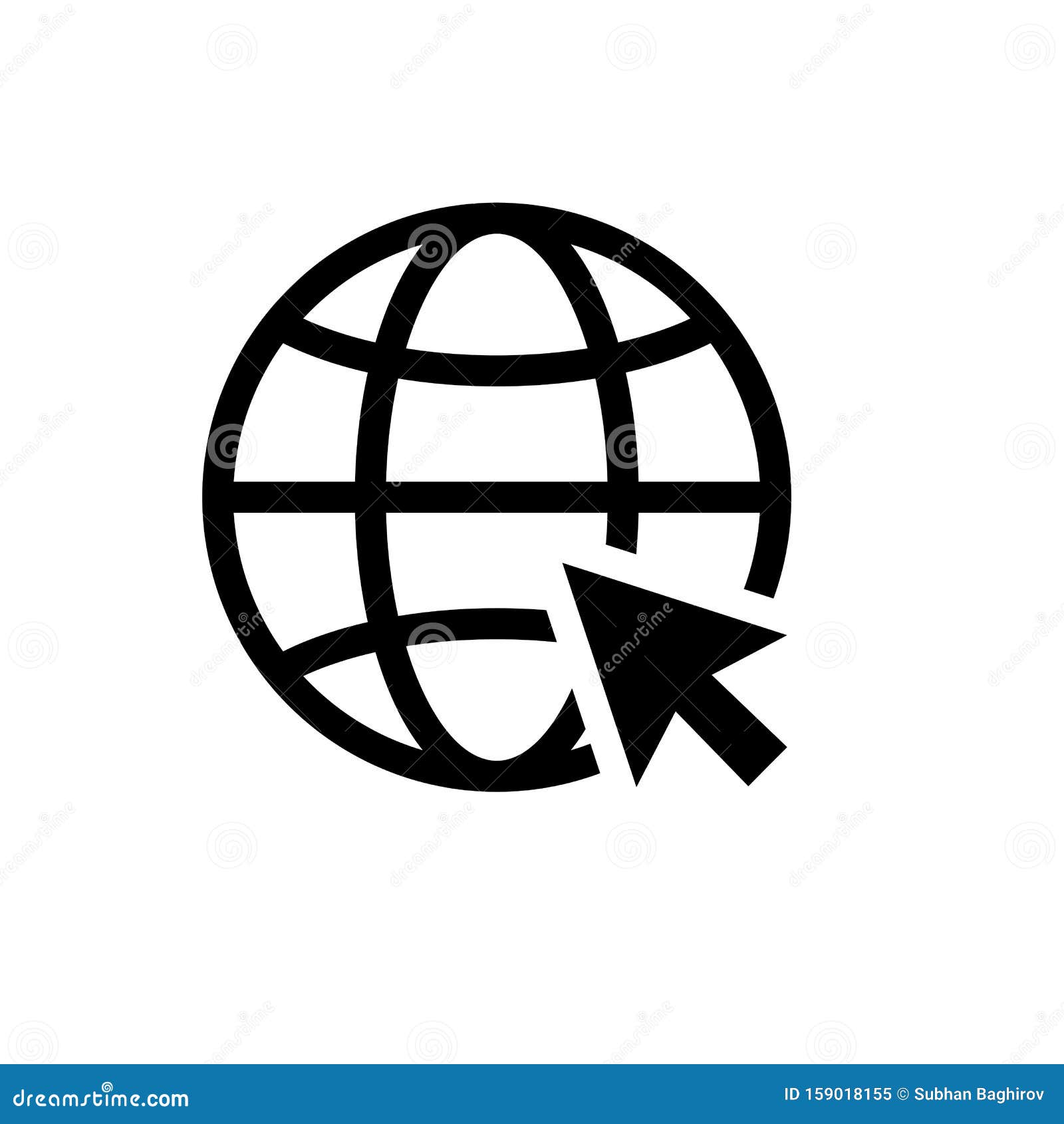 Internet Icon. Go To Web Sign Stock Vector - Illustration of network ...