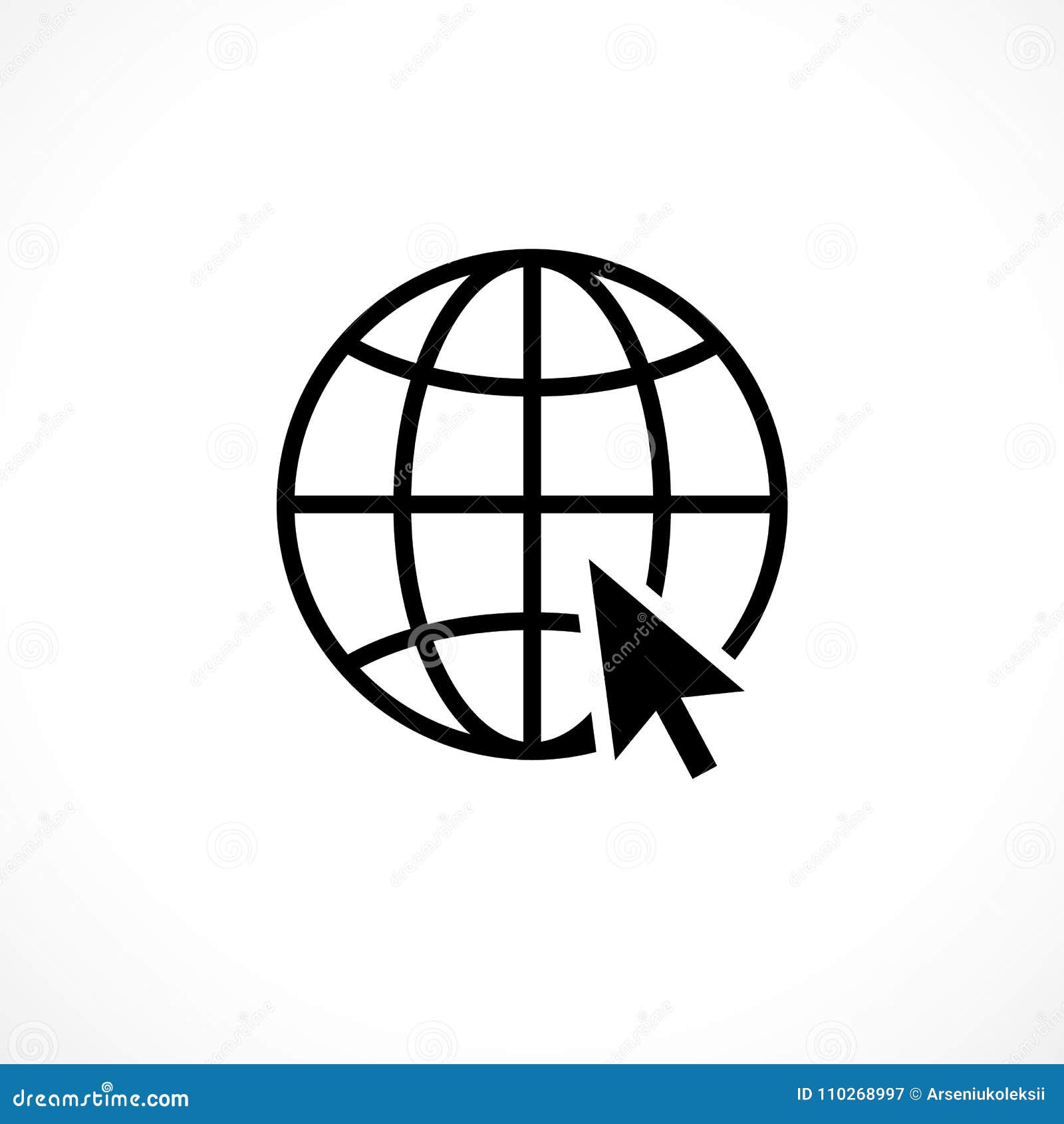 Internet Icon. World International Earth Globe Icon. Round Globe With 2 ...