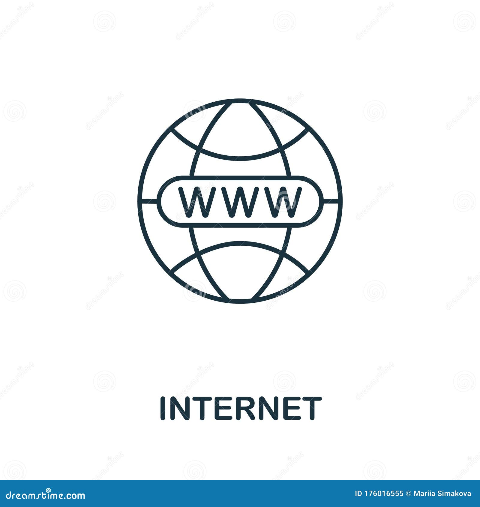 Internet Icon from Iot Collection. Simple Line Internet Icon for ...