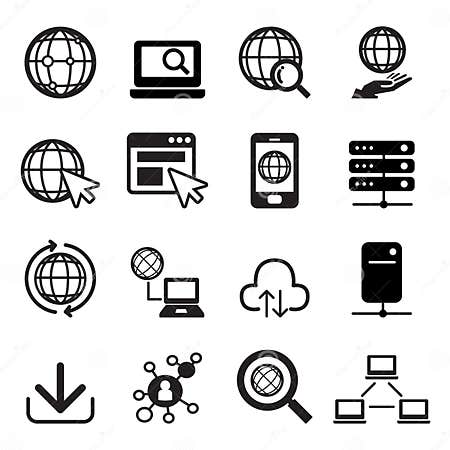 Internet icon set stock vector. Illustration of isolated - 72473086