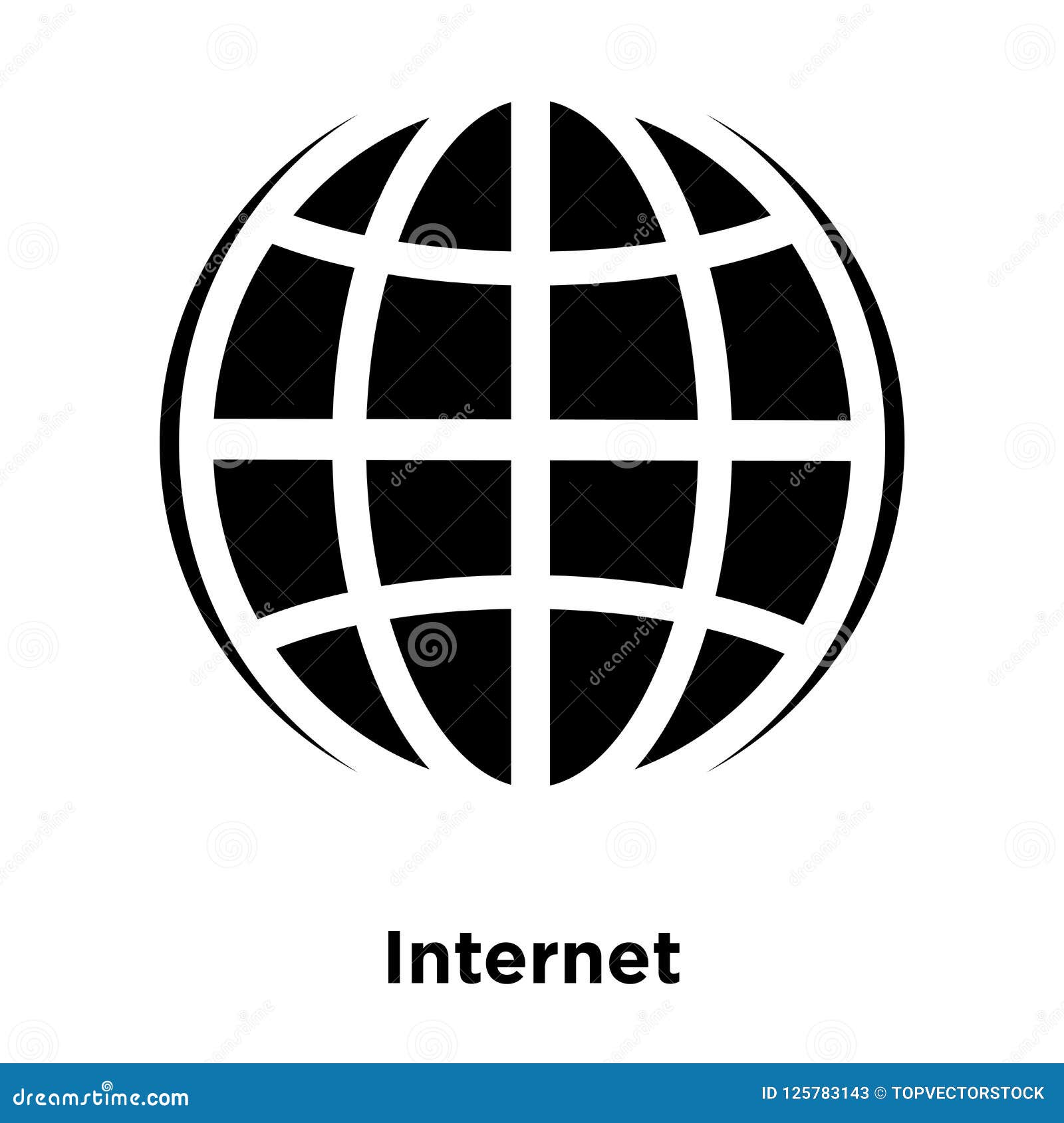 Internet Icon Vector Isolated On White Background Logo Concept Stock