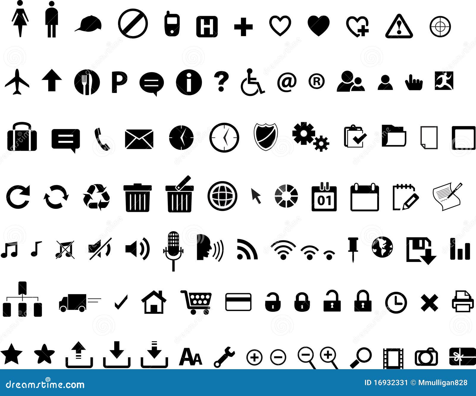 Internet Icons stock vector. Image of communication, cart - 16932331