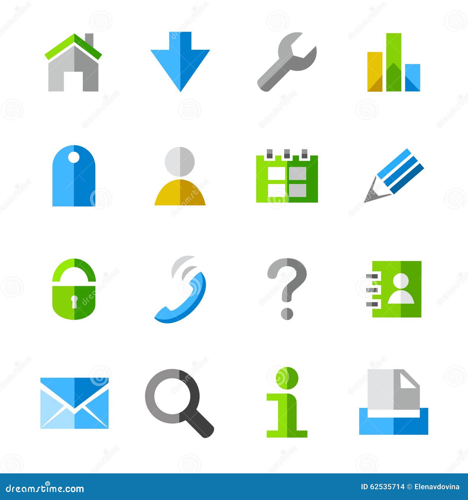 Internet icons, colored. stock vector. Illustration of protection ...