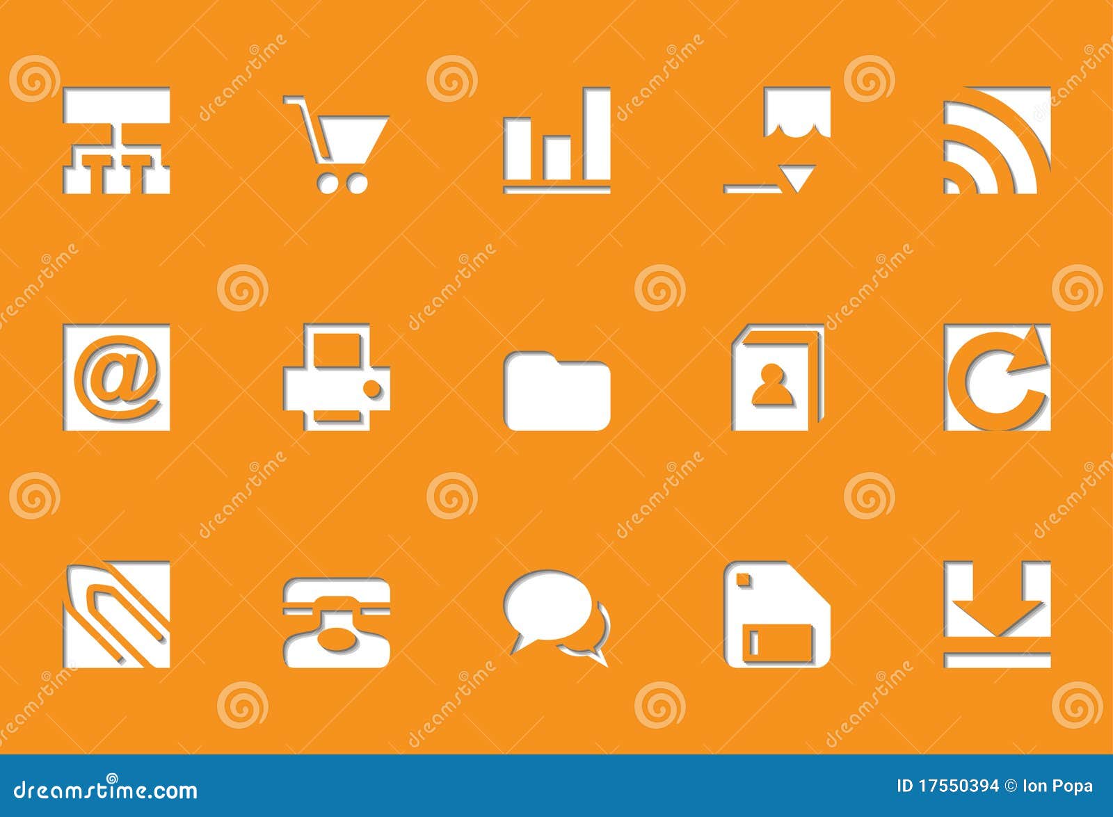 Internet Icons | Die Cut Series Stock Vector - Illustration of connect ...