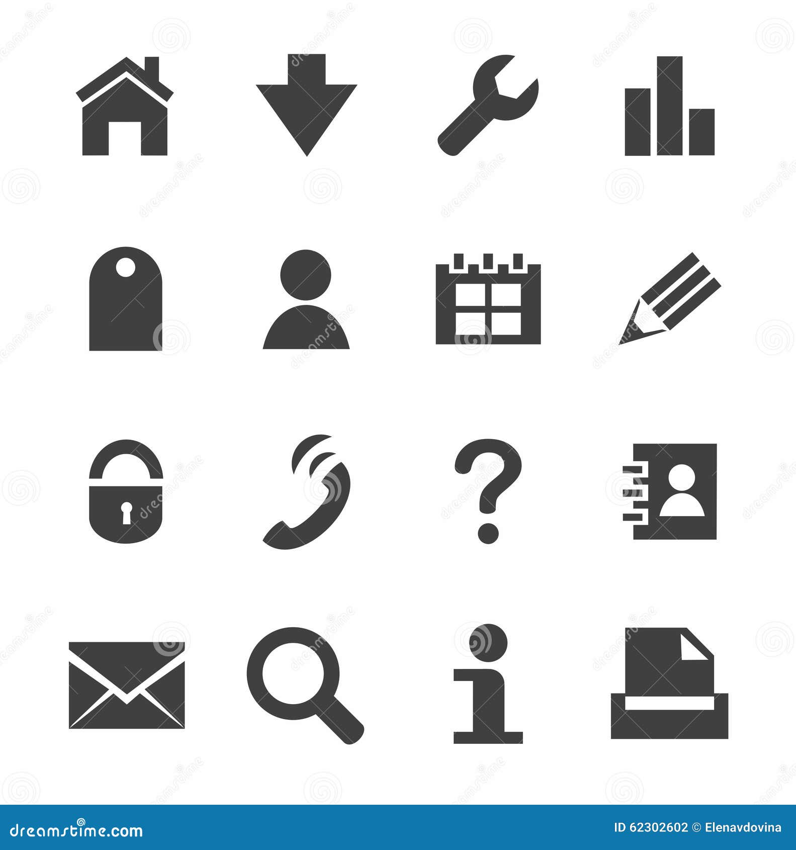 Gray Internet Icons, Part 1 Vector Illustration | CartoonDealer.com ...