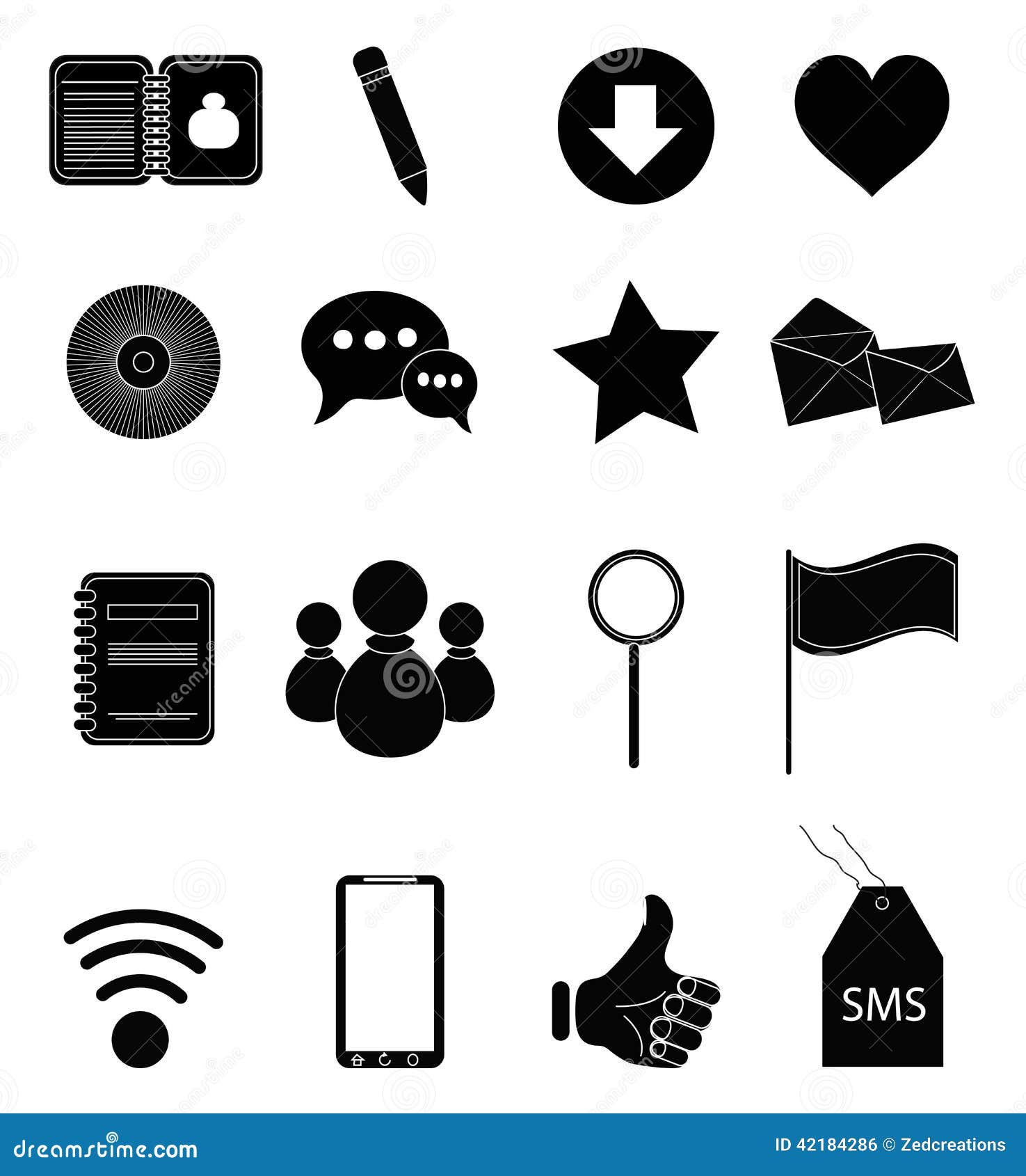 Internet Icons Set stock vector. Illustration of direction - 42184286