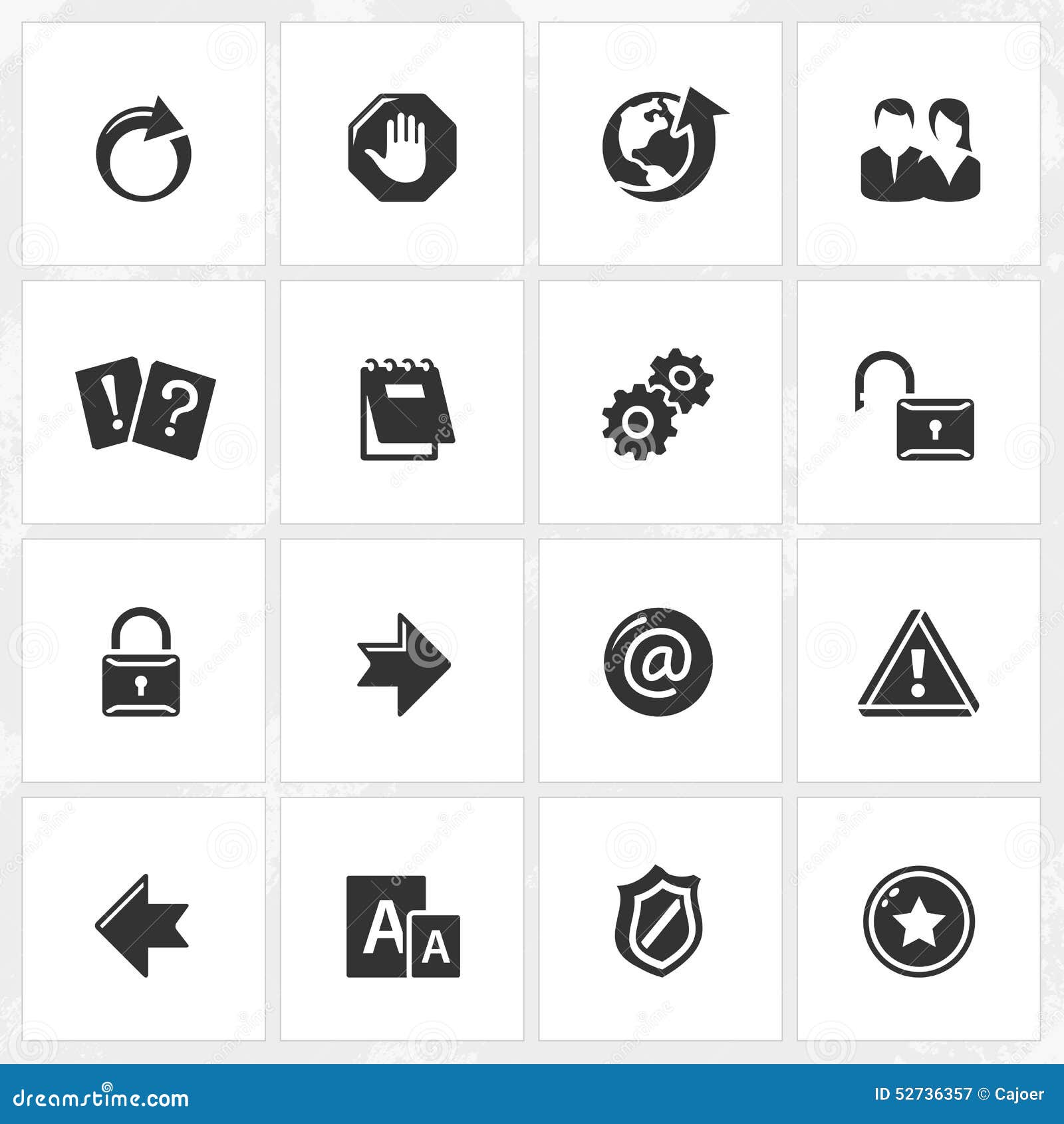 Internet Icons stock vector. Illustration of user, sign - 52736357