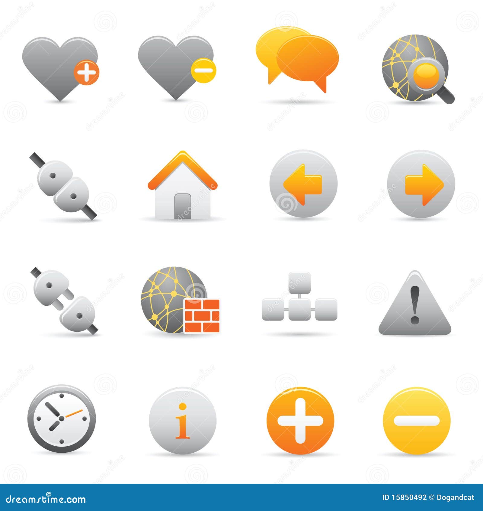 Internet Icons | Yellow 05 stock vector. Illustration of searching ...