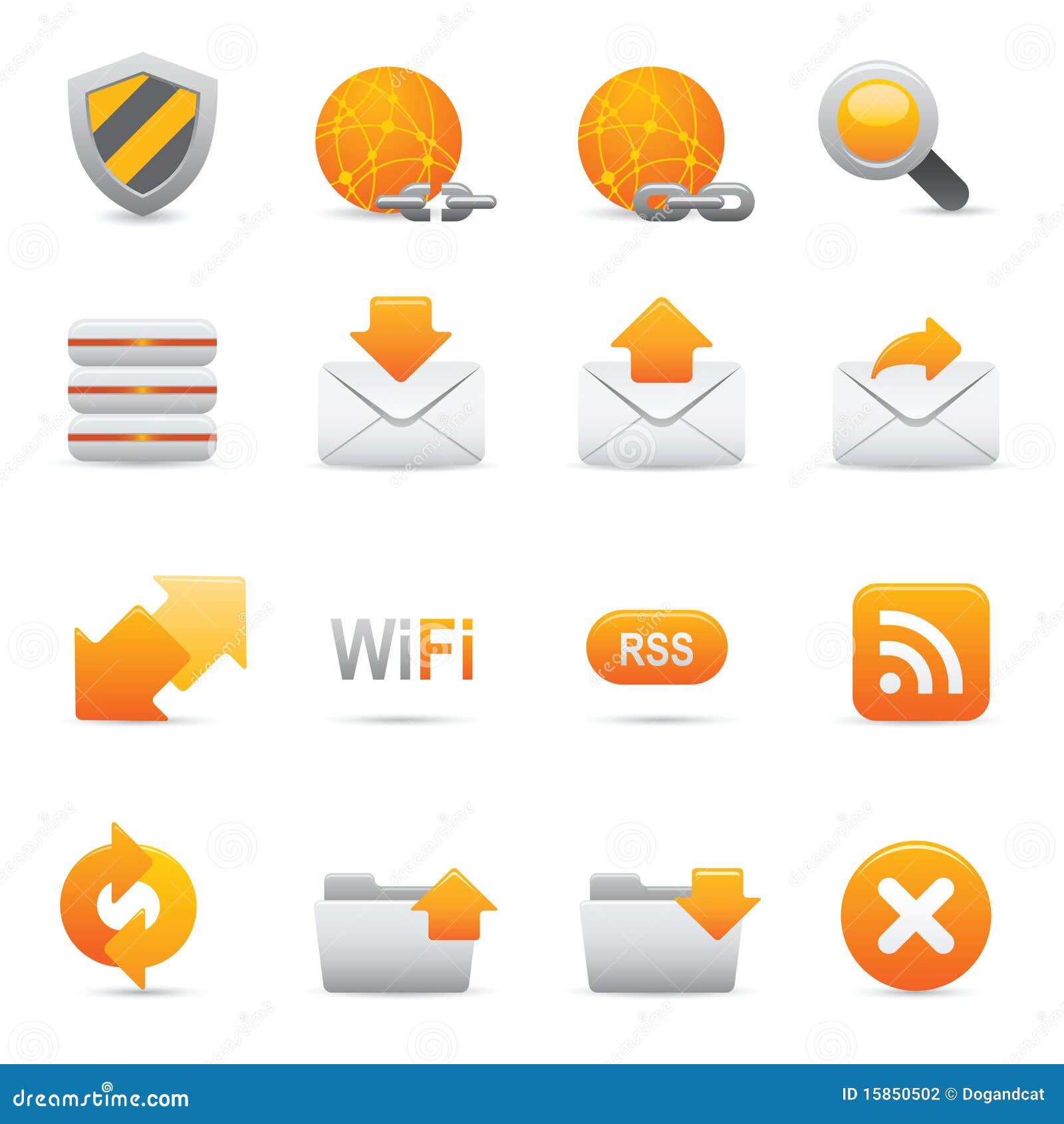 Internet Icons | Yellow 07 stock vector. Illustration of designer ...