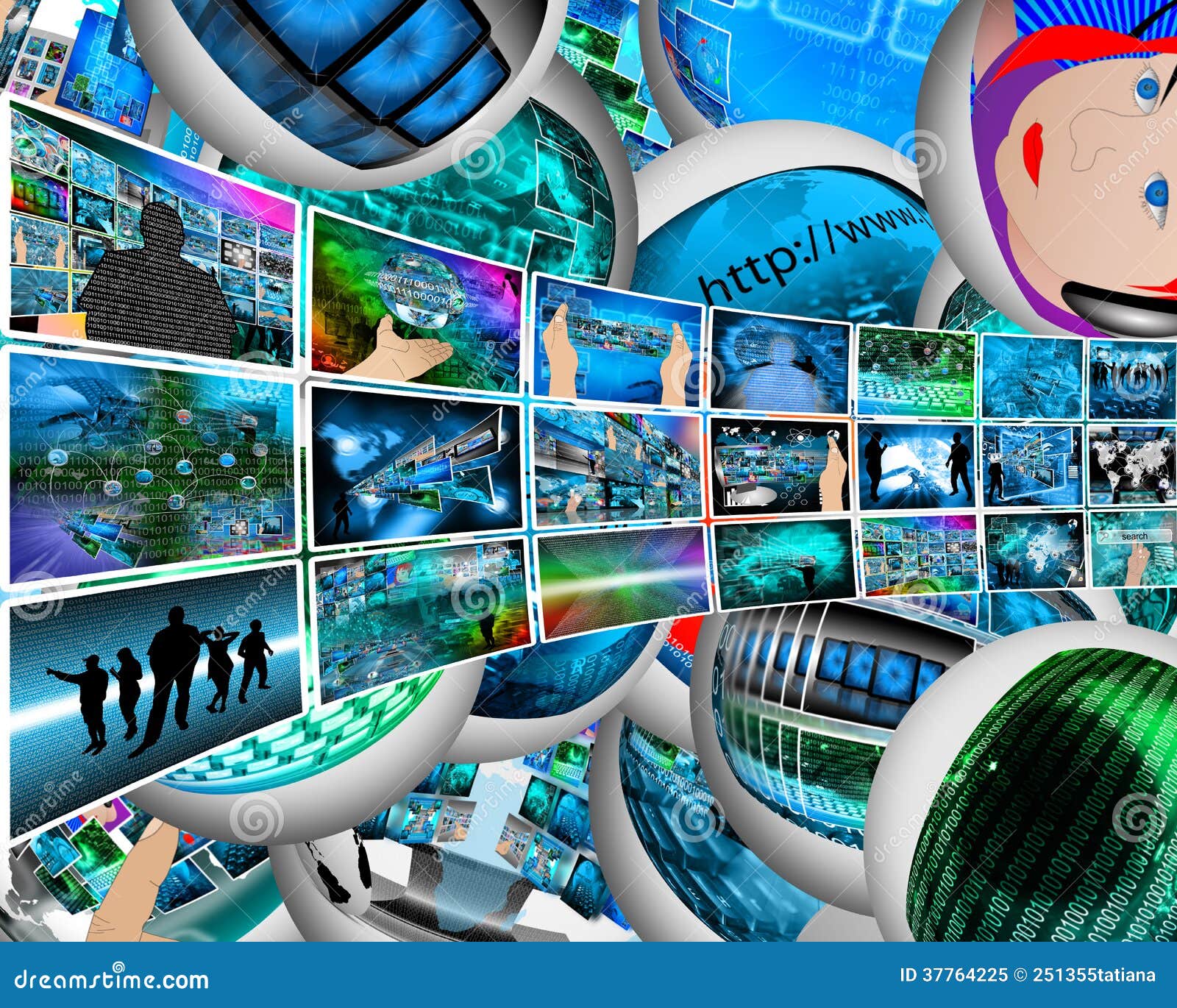 Internet images stock illustration. Illustration of hand - 37764225