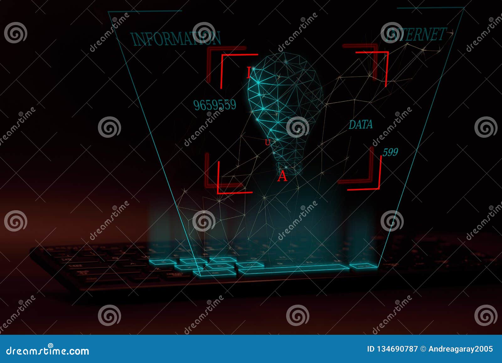 Internet and Information Development Concept 3D Illustration Stock ...