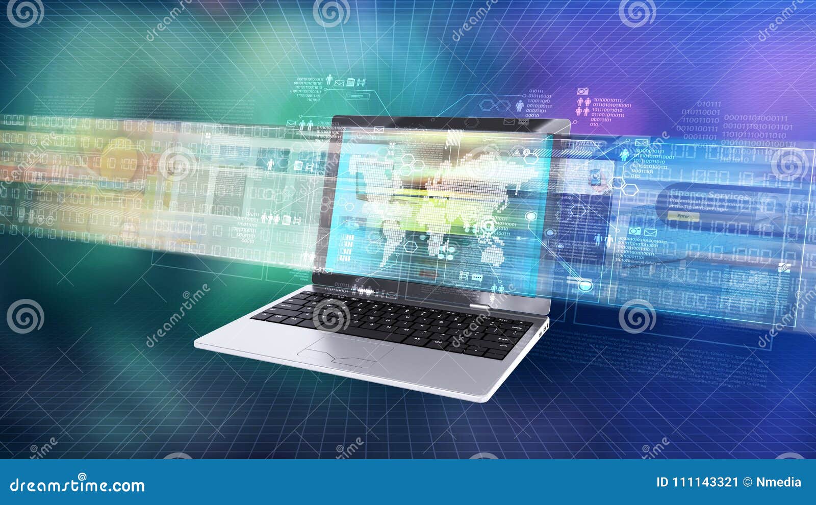 Internet Information Technology Concept Stock Illustration ...