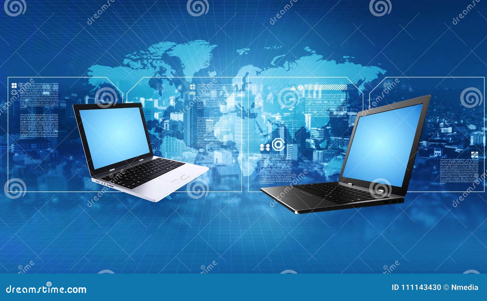 Internet Information Technology Concept Stock Illustration ...