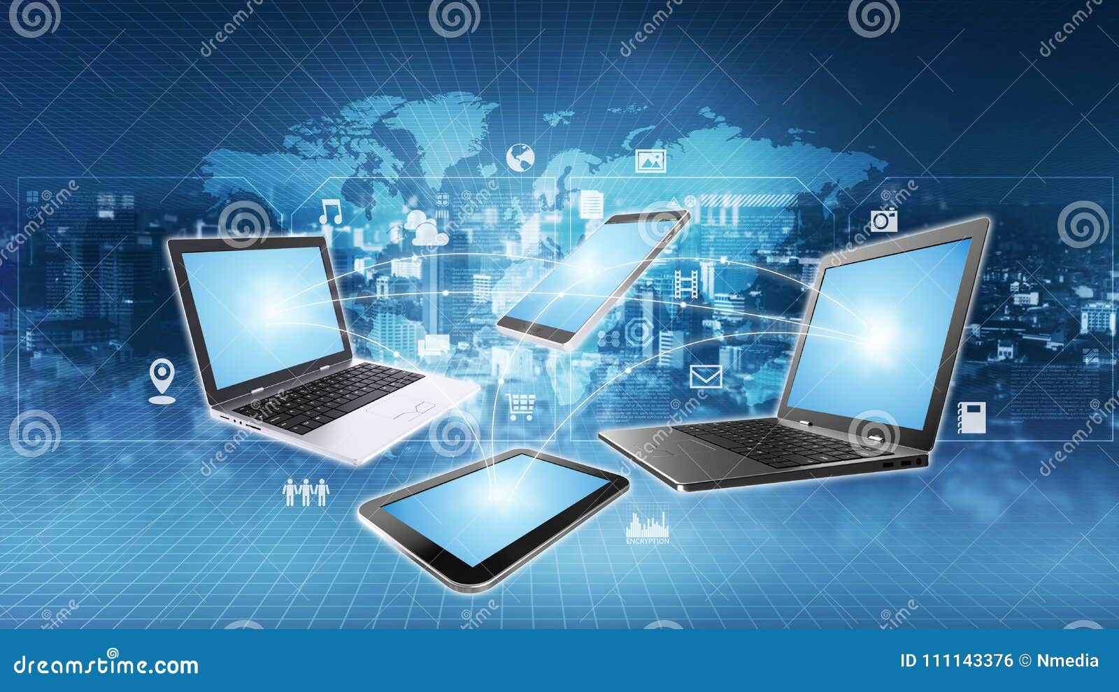 Internet Information Technology Concept Stock Illustration ...