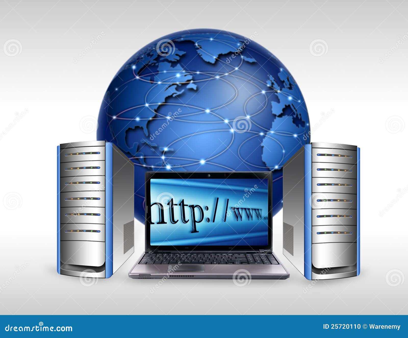 Internet infrastructure stock illustration. Illustration of ...