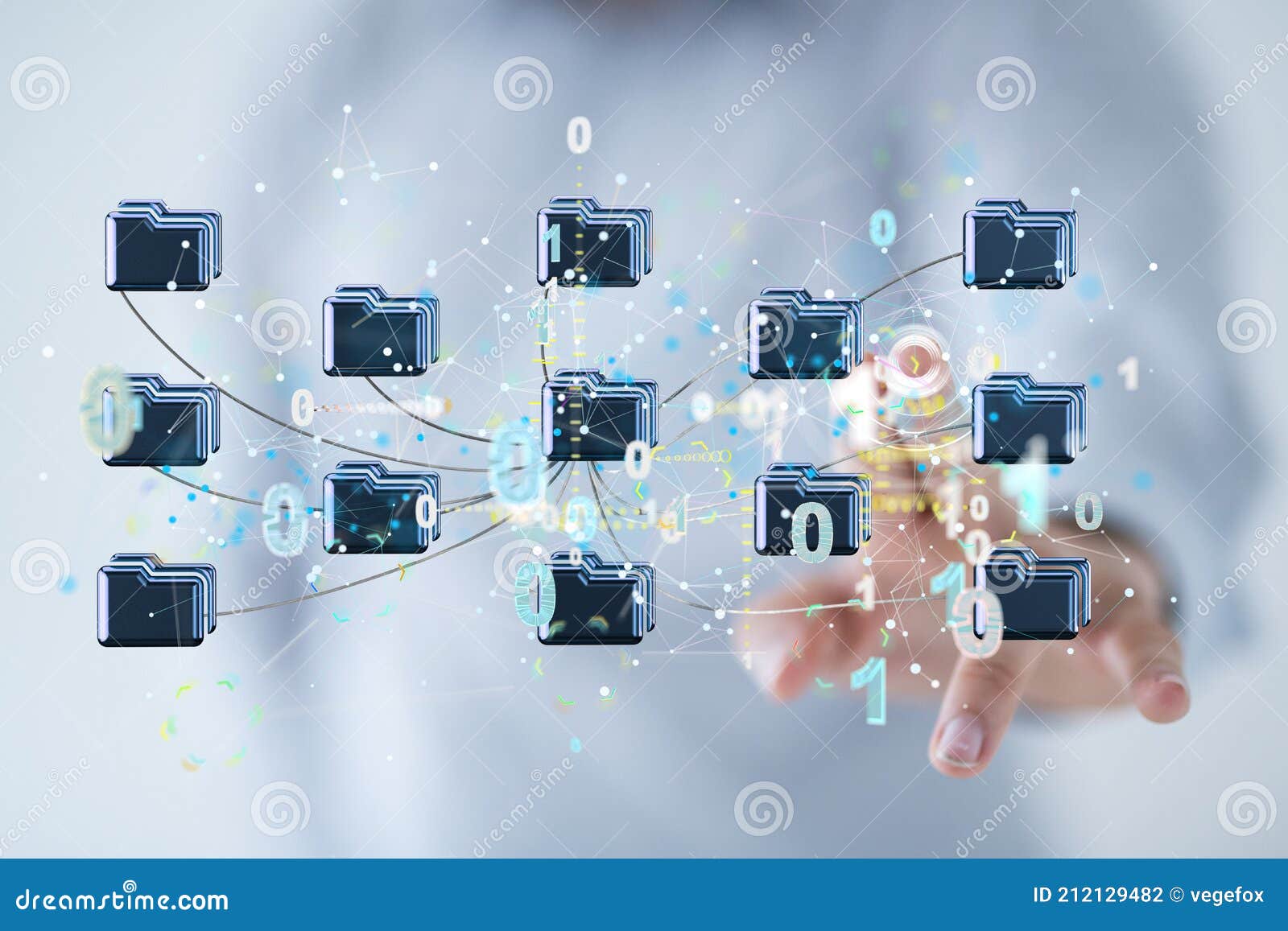 Internet Infrastructure Concept. Abstract Technology Background. 3D ...