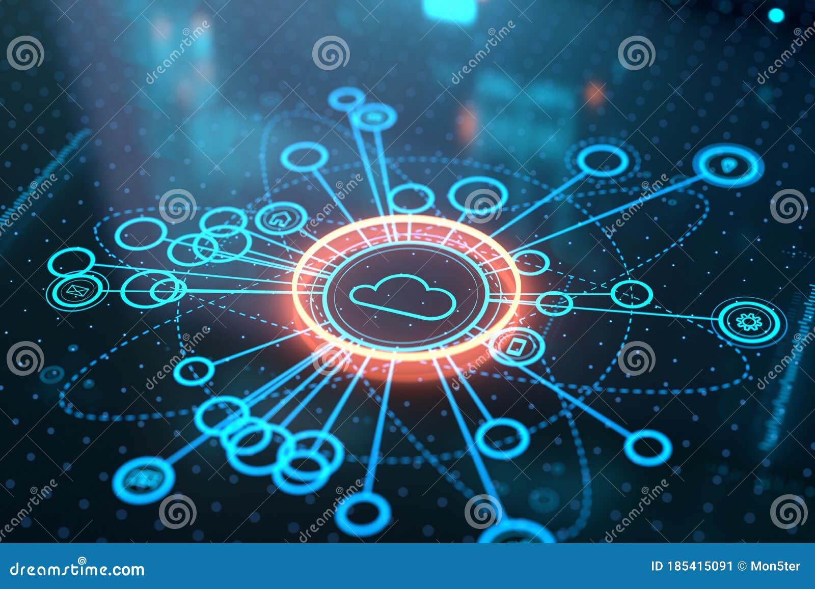 Internet Infrastructure Concept. Abstract Technology Background Stock ...