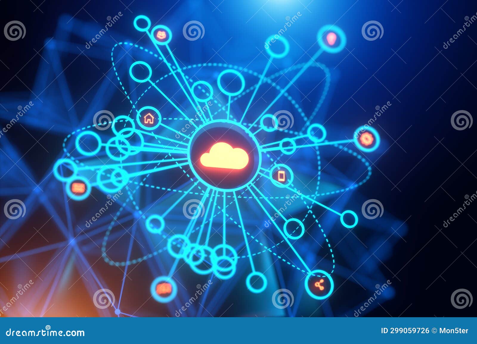 Internet Infrastructure Concept. Abstract Technology Background Stock ...