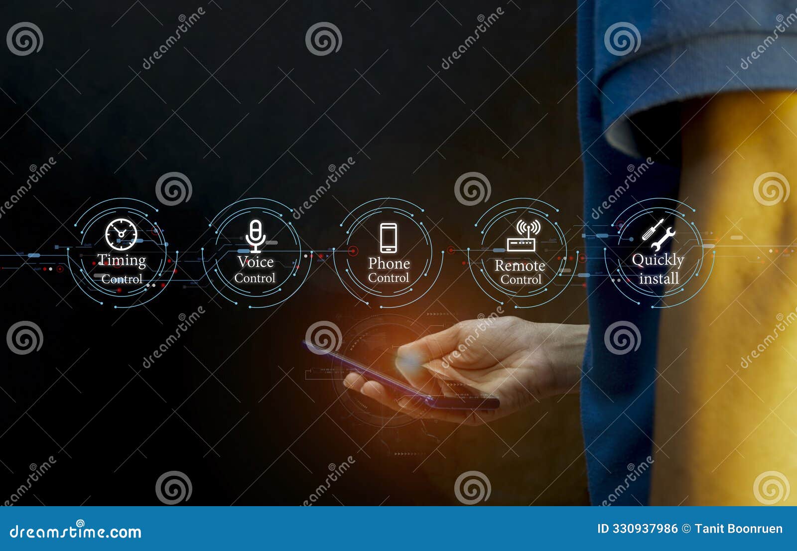 Internet Installation Technology Concept Security System Smart Home ...